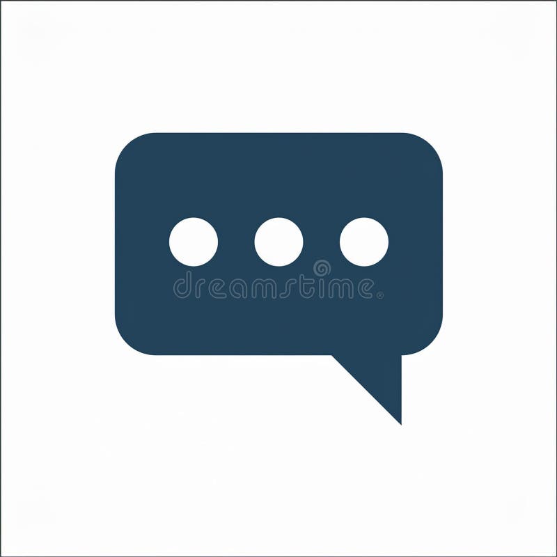 Modern Icon of a Chat Bubble for Social Media: Simple and Flat Design ...