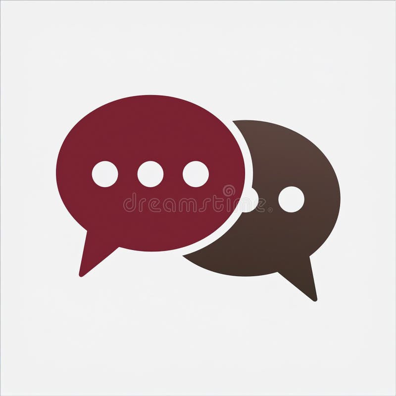 Modern Icon of a Chat Bubble for Social Media: Simple and Flat Design ...