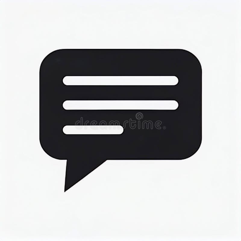Modern Icon of a Chat Bubble for Social Media: Simple and Flat Design ...