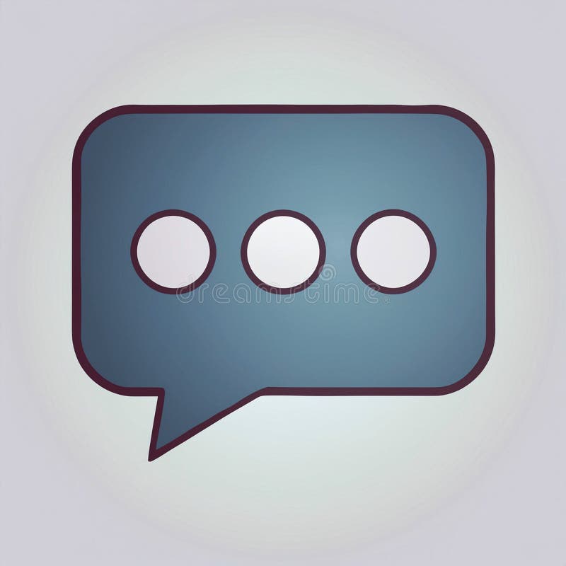 Modern Icon of a Chat Bubble for Social Media: Simple and Flat Design ...