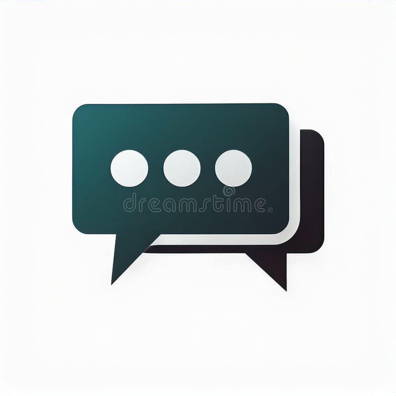 Modern Icon of a Chat Bubble for Social Media: Simple and Flat Design ...