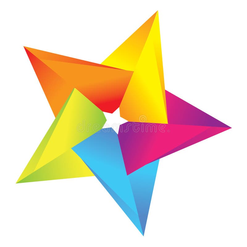 Colorful Star Logo Design Stock Template. Star Vector Icon Stock Vector ...