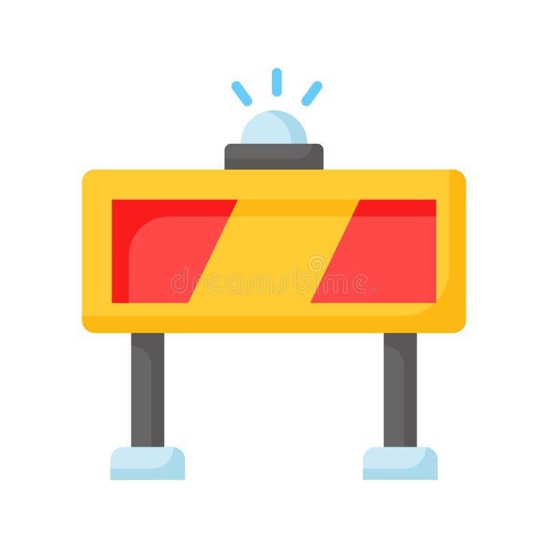 Modern Icon of Construction Barrier, Customizable Vector Stock Vector ...