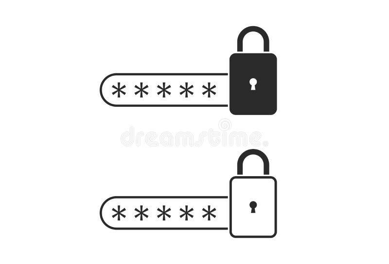 Modern Icon Depicting a Login Symbol Set. Vector Illustration Stock ...