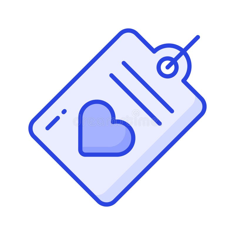Modern Icon of Love Tag, Amazing Icon of Heart Tag Stock Vector ...