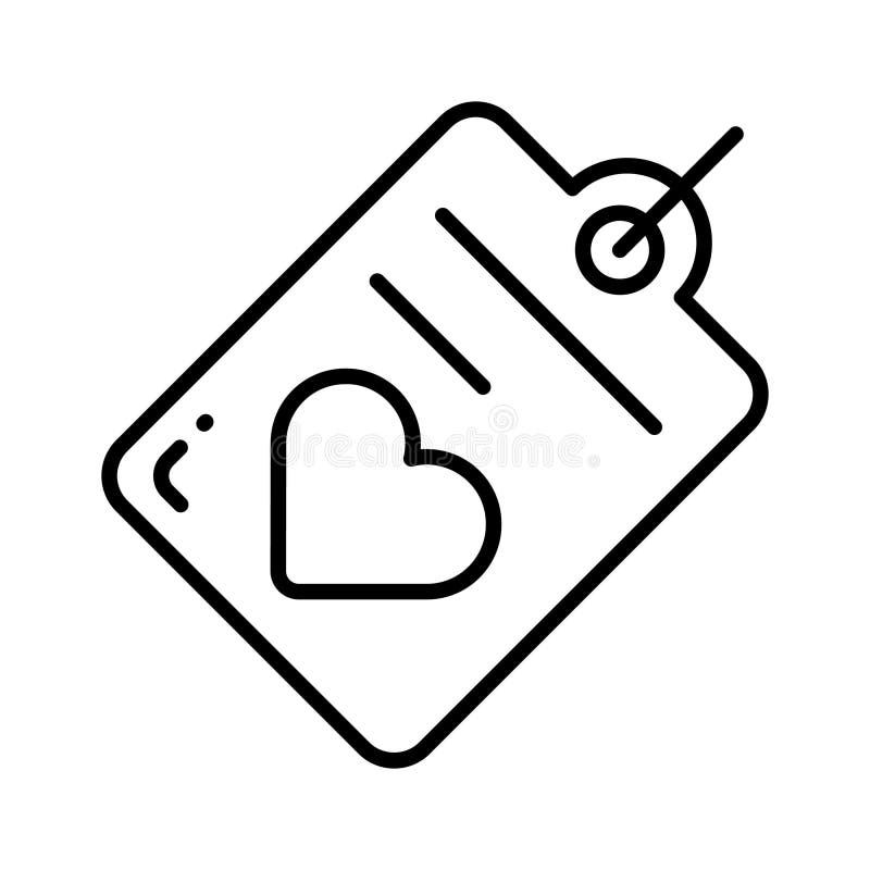 Modern Icon of Love Tag, Amazing Icon of Heart Tag Stock Vector ...