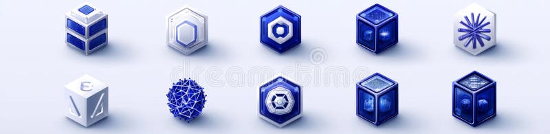 A Modern Icon Set of Platforms and Organizations. Layer Structure ...