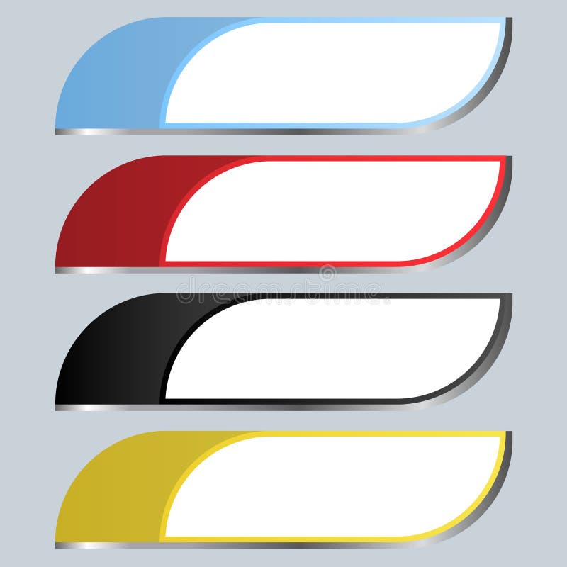 Modern Icon Set Top 4 Social Media Lower Third - Gradient Style Stock ...