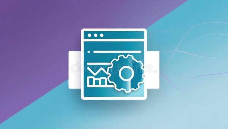 Modern Icon Stylized Representation of a Simple Dashboard Interface ...