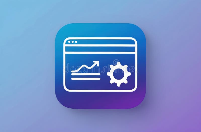 Modern Icon Stylized Representation of a Simple Dashboard Interface ...