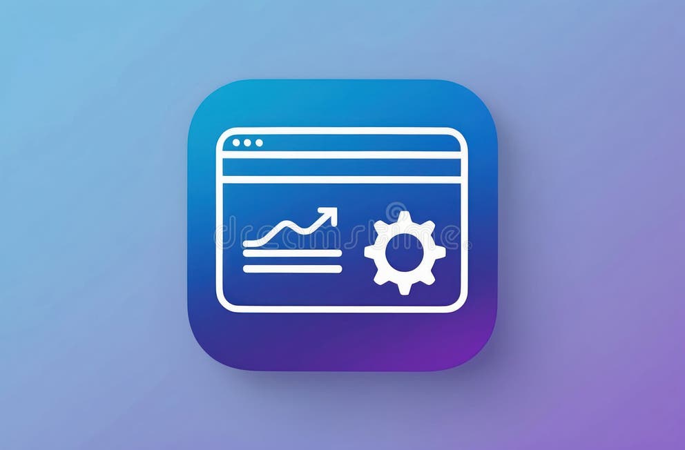 Modern Icon Stylized Representation of a Simple Dashboard Interface ...