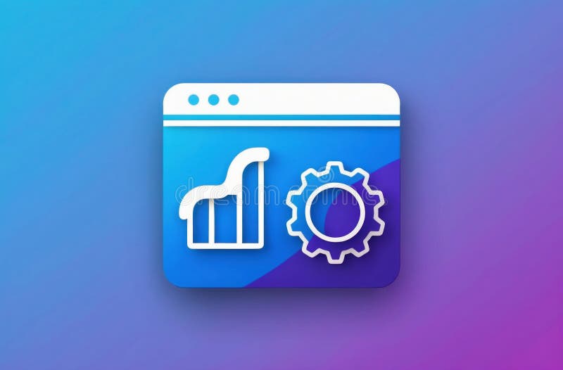 Modern Icon Stylized Representation of a Simple Dashboard Interface ...