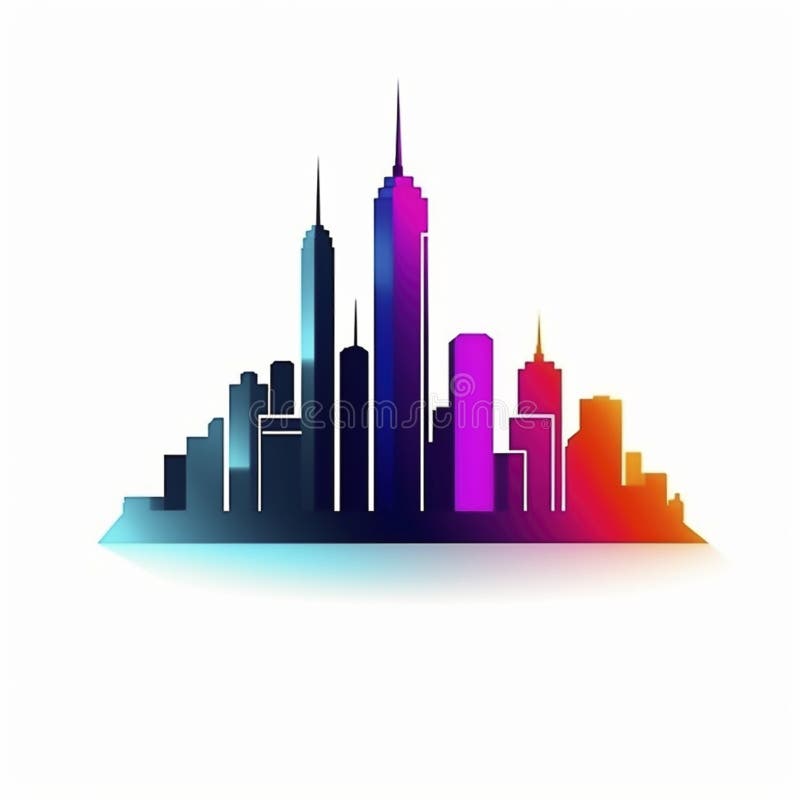 Modern Iconic City Logo on White Background, Created with Generative AI ...