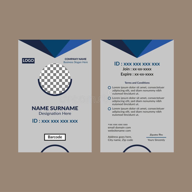 Modern ID Badge Design. Dynamic Template Display for Promotional ...