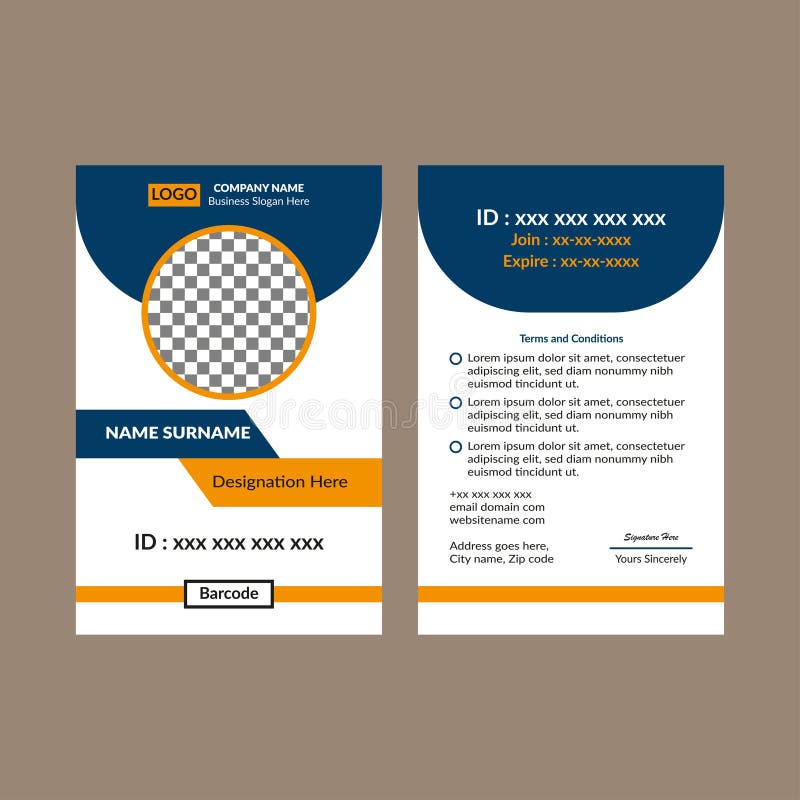 Modern ID Badge Design. Elegant Layout Display for Promotional Campaign ...
