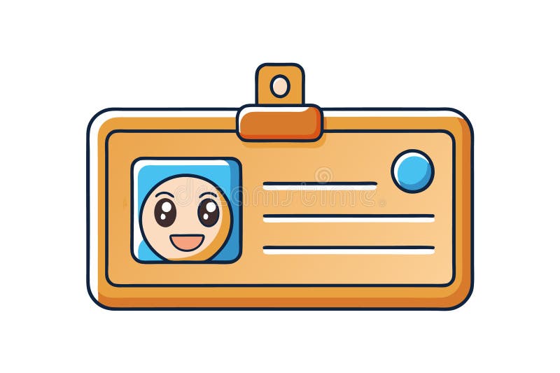 Modern ID Card Illustration with Vibrant Colors and Clear Layout ...