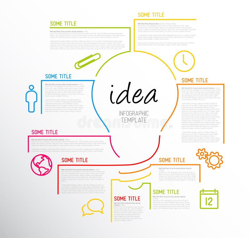 Modern Idea Infographic Template Made from Lines Stock Illustration ...