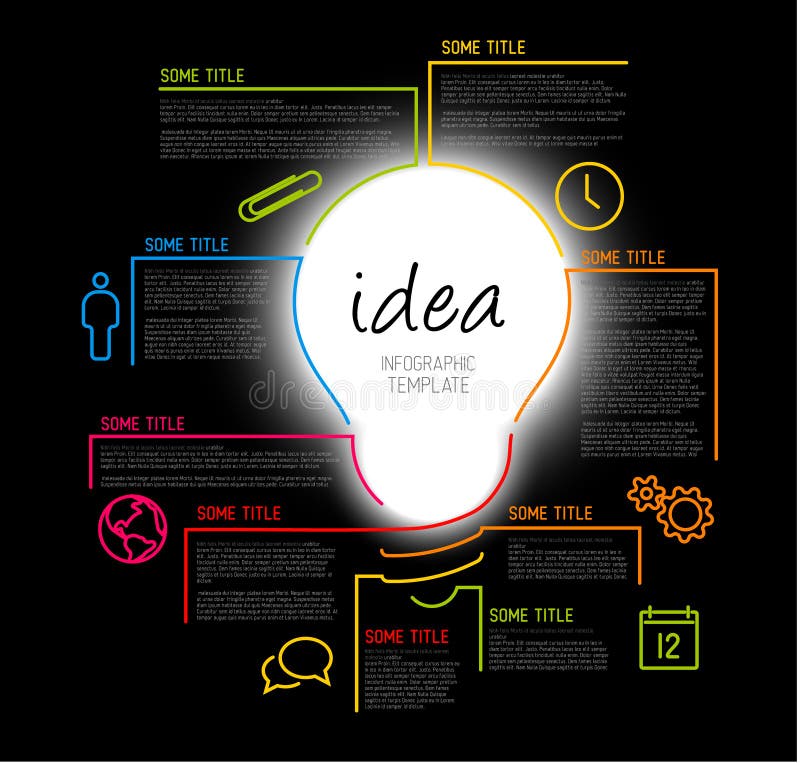 Modern Idea Infographic Template Made From Lines Stock Illustration ...