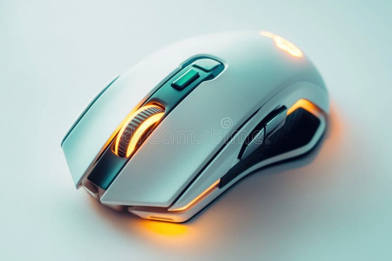 Modern Illuminated Wireless Mouse Stock Photo - Image of tech ...