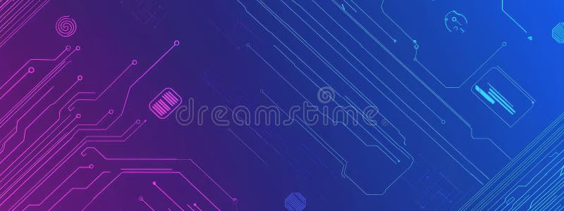 Modern Illustration with an Abstract Technology Background in Line Art ...