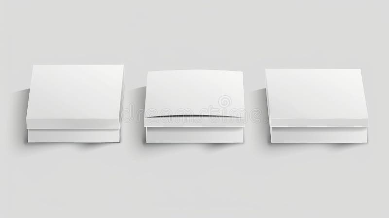 Modern Illustration of a Blank White Product Packaging Box with Three ...
