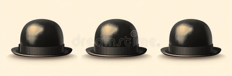 A Modern Illustration of a Bowler Hat, Designed As an Icon, Symbol, or ...