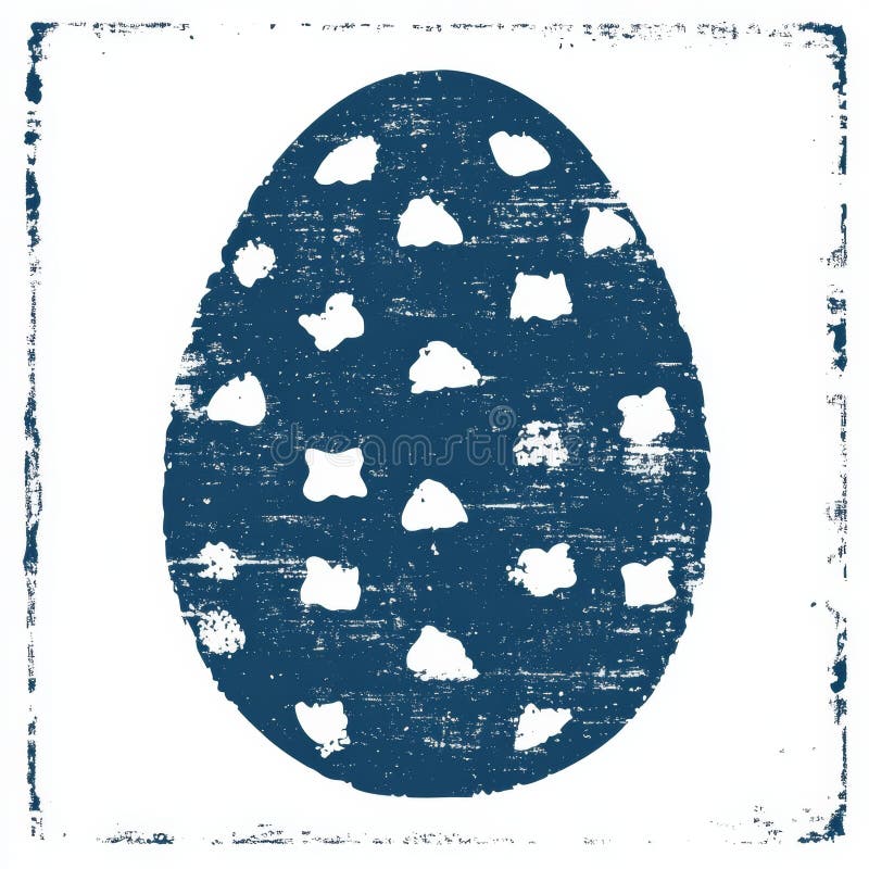 A Modern Illustration of a Decorated Easter Egg, Hand-drawn in a ...