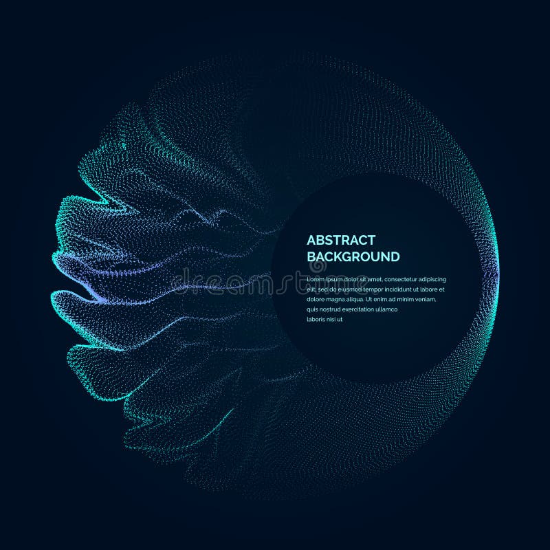 Modern Vector Illustration with a Deformed Circle Shape of the ...