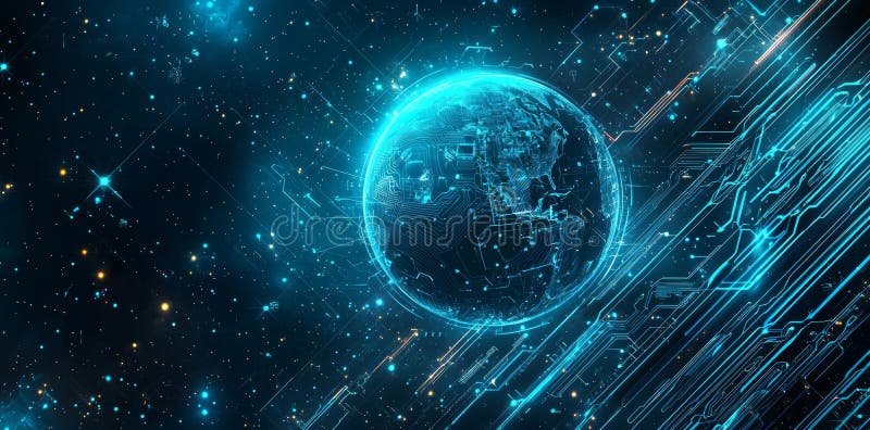 A Modern Illustration of Digital Communication Connecting People on a ...