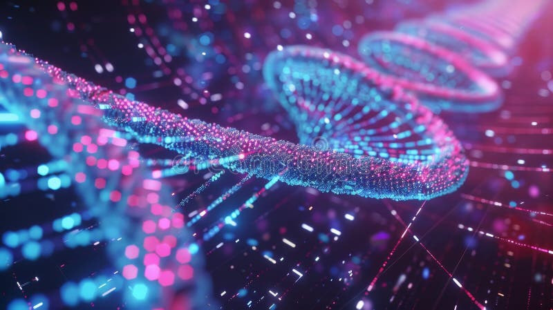 A Modern Illustration of DNA Molecule. Gene Editing and Genetic ...