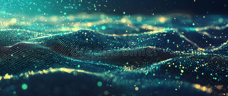 In this Modern Illustration of a Fast-paced Technology Concept, Dots ...