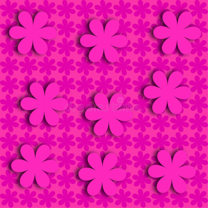 Modern Illustration of a Flat Pink Flower Background Stock Illustration ...