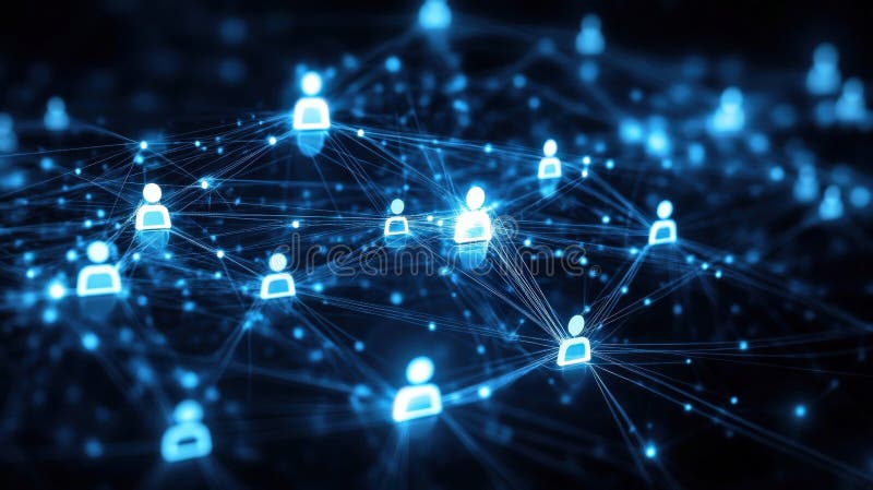 Global Social Network Connection Stock Illustration - Illustration of ...