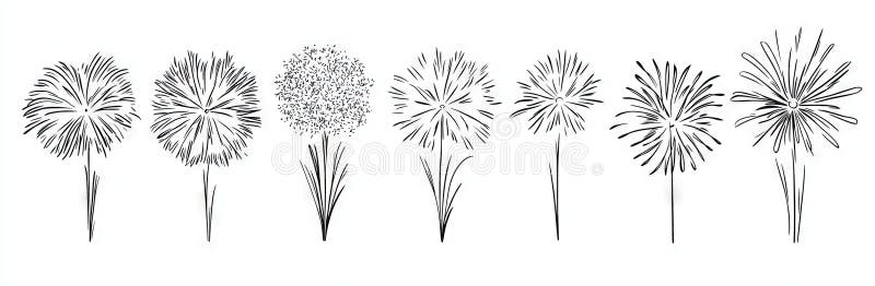 A Modern Illustration of a Hand-drawn Confetti Explosion Burst Ray ...