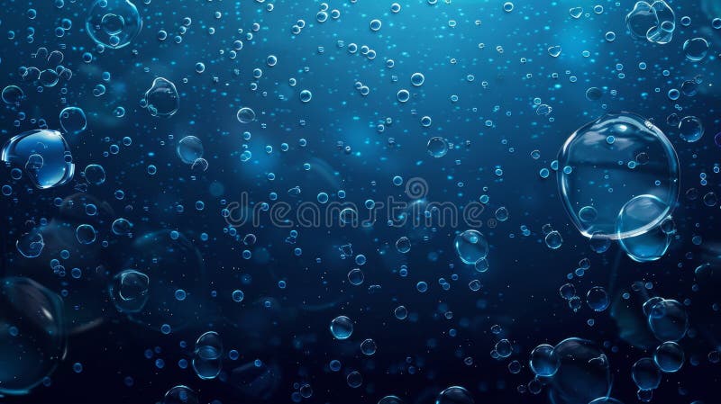 Modern Illustration of Rainwater Drop Bubbles on a Glass Surface. Image ...