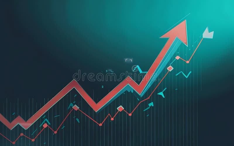 A Modern Illustration of a Rising Business Graph Chart, with a ...