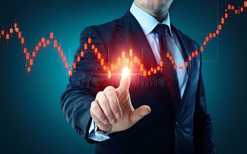 A Modern Illustration of a Rising Business Graph Chart, with a ...