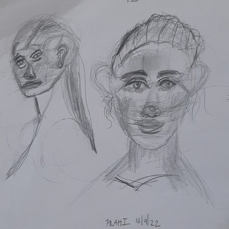 Modern Illustration Sketches by Pencil Stock Illustration ...