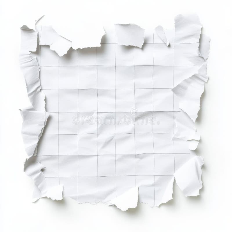 A Modern Illustration of a Torn Striped Paper Sheet on a Transparent ...
