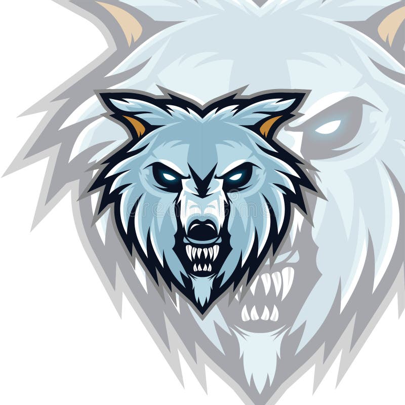 Modern Illustration Vector Head Snow Wolves Logo for Template Stock ...