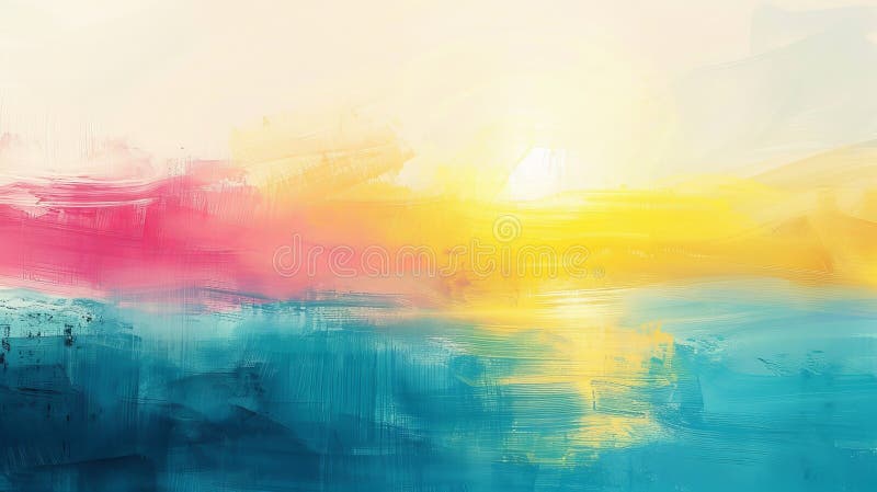 Modern Impressionist Poster Featuring Abstract Hand Drawn Brush Texture ...