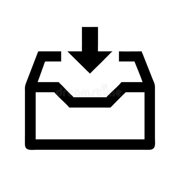 Inbox icon vector stock illustration. Illustration of minimalist ...