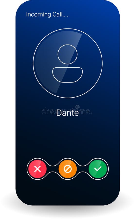 Modern Incoming Call Screen Interface Stock Vector - Illustration of ...