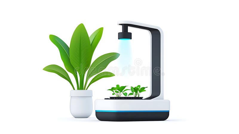 Modern Indoor Gardening System Featuring Sleek Design with Light Source ...