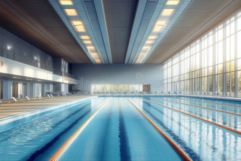 A Modern Indoor Olympic Swimming Pool Captures the Essence of ...