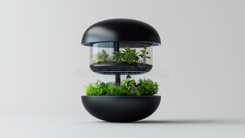 Modern Indoor Plant Setup in a Sleek Innovative Design Featuring Unique ...