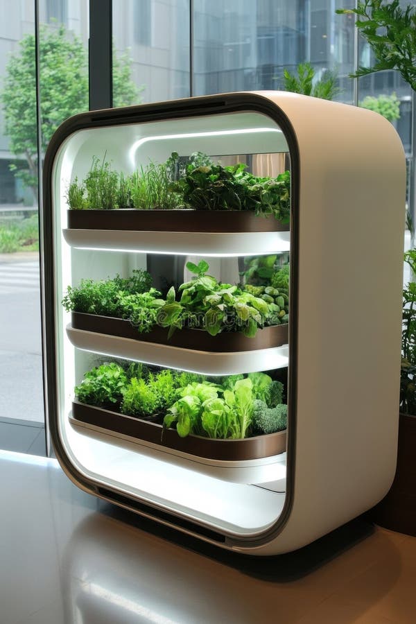Modern Indoor Vertical Garden Efficient Urban Farming Solutions Stock ...