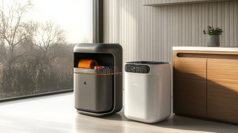Modern Indoor Waste Management Solutions Displayed in Stylish ...