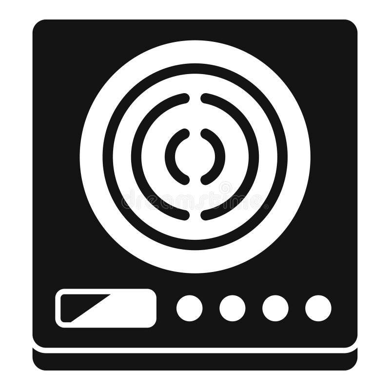 Modern Induction Cooker with Touch Control Panel Icon Stock ...