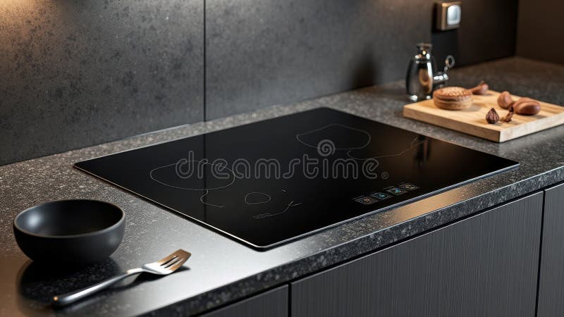 Modern Induction Cooktop in Stylish Kitchen Setting with Black ...